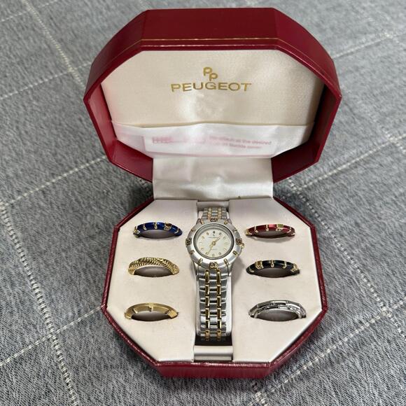 Peugeot | Accessories | Peugeot Womens Watch Silver Interchangeable ...